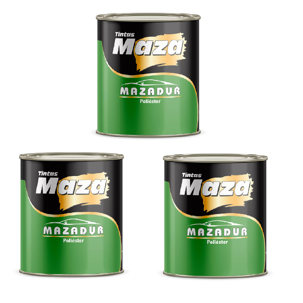 KIT 3 TINTA BASE POLIESTER AUTOMOTIVA 900ml = 3 LATAS DE 900ml (Cores ...