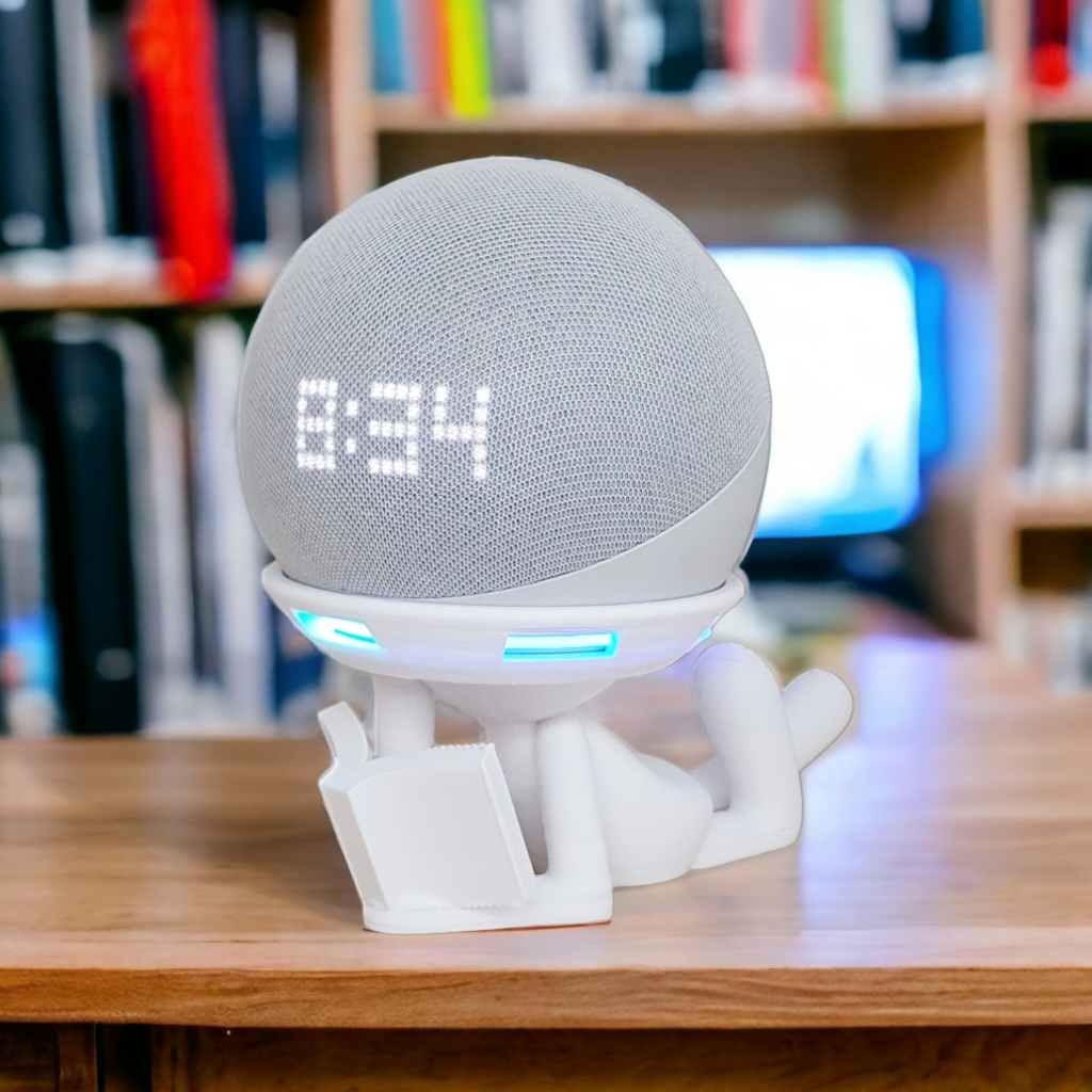 Suporte Alexa Echo Dot 4 e Echo Dot 5. Tema Robert escultura e Presente ...
