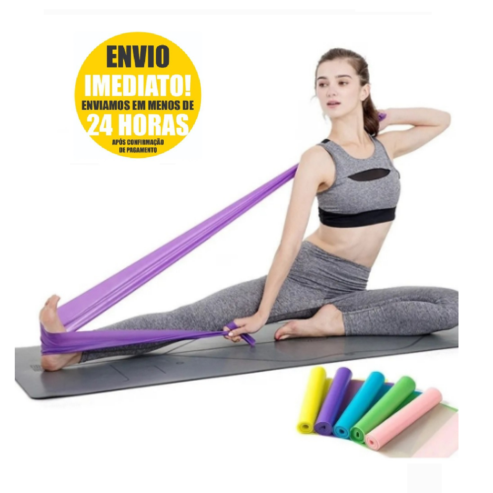 Fita Elástica Para Pilates Yoga Fisioterapia Treino Funcional Thera ...