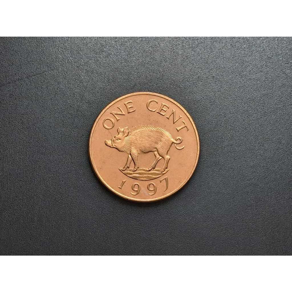 Moeda de Bermuda, One Cent, 1997, Sob, zinco/cobre, 19mm | Shopee Brasil