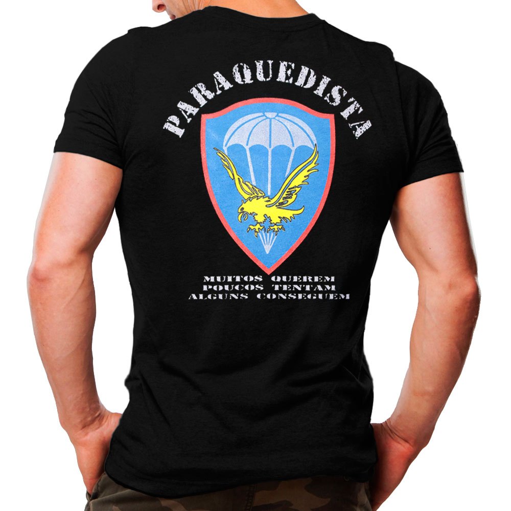 Camiseta Militar Estampada Paraquedista | Preta - Atack | Shopee Brasil