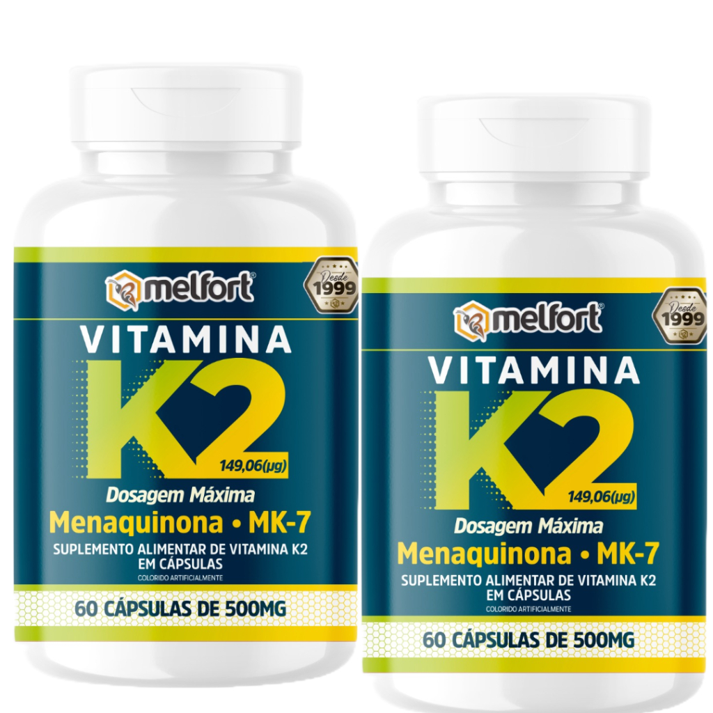 Vitamina K2 Mk7 500mg Menaquinona 120 Cápsulas Original | Shopee Brasil