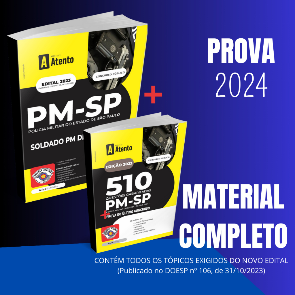 Apostila PM SP Soldado 2ª Classe 2024 KIT | Shopee Brasil