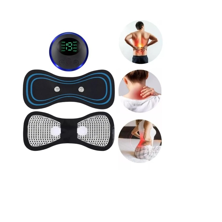 Massageador Eletrico Choque Ems Dor Coluna Pernas Pés Lombar Cor Preto ...