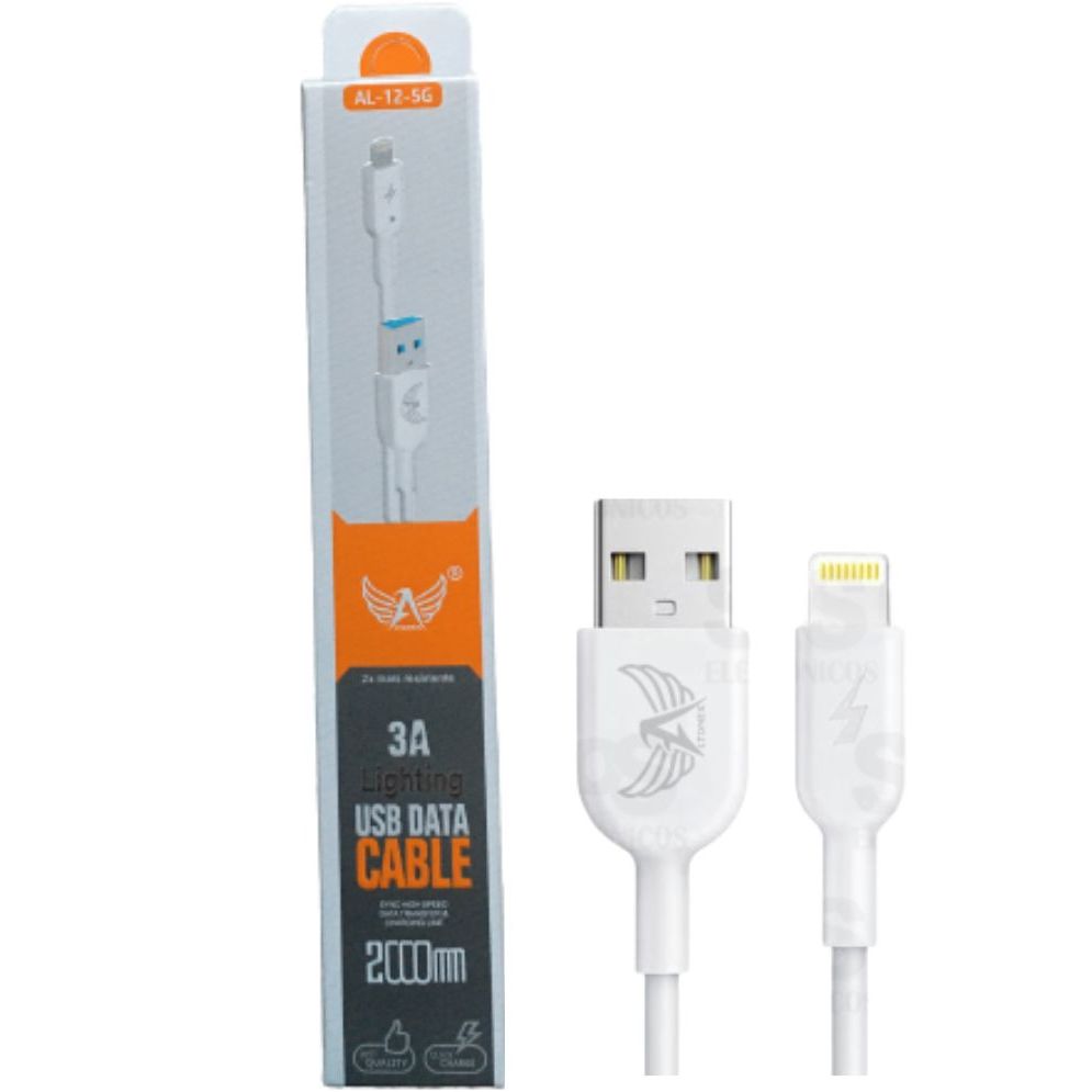 Cabo Iphone Turbo 2 Metros 3A Altomex AL-12-5G | Shopee Brasil