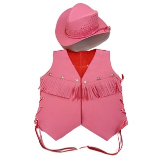 Kit Country Menina Fazendinha Colete + Chapéu Couro legitimo | Shopee ...