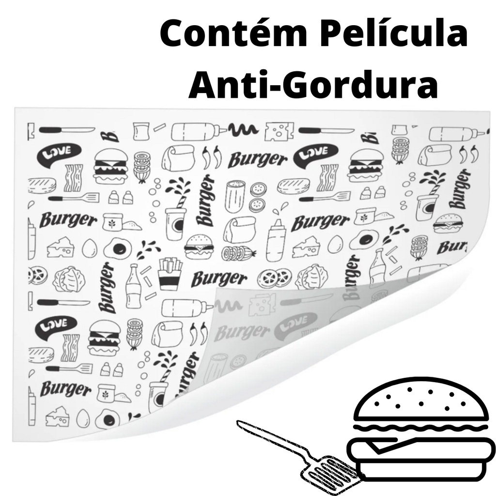 Papel Acoplado Para Lanches (cx. C/ 400 Unds) 30x38 | Shopee Brasil