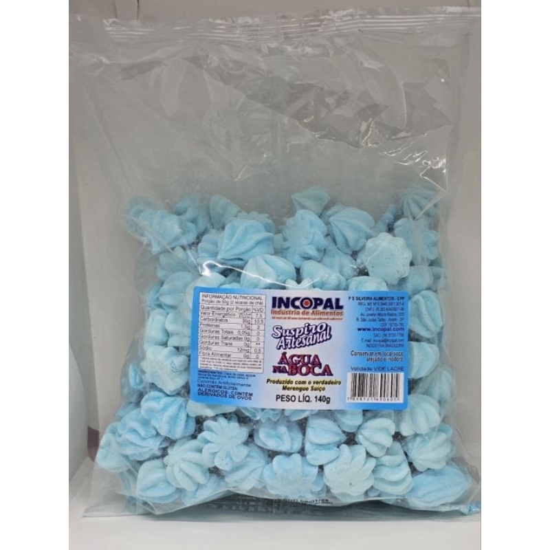 Mini Suspiro Caseiro Artesanal Azul 140g | Shopee Brasil