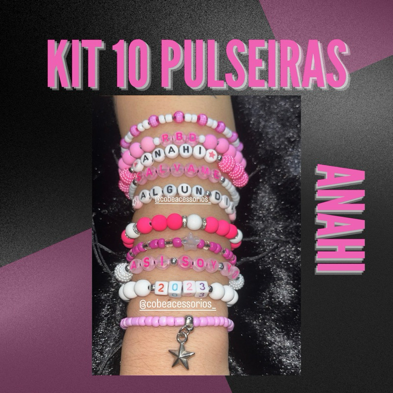 kit pulseira ANAHI rebelde rbd tour | Shopee Brasil