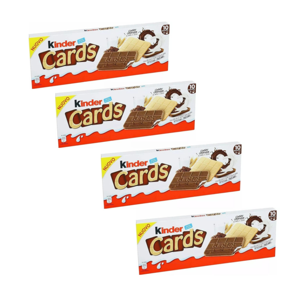 kit 4 biscoito kinder cards chocolate 128g cada importado EUA | Shopee ...