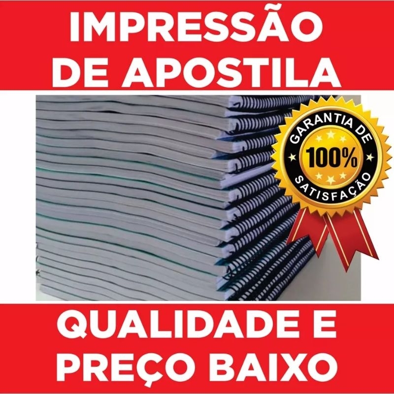 Apostila impressa e encadernada com até 100 páginas-Impressa | Shopee ...