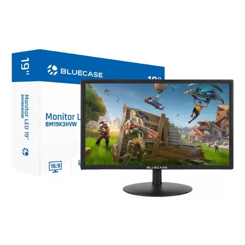 MONITOR BLUECASE 19" LED BM19K3HVW - WXGA+ / HDMI / VGA / VESA / PRETO | Shopee Brasil