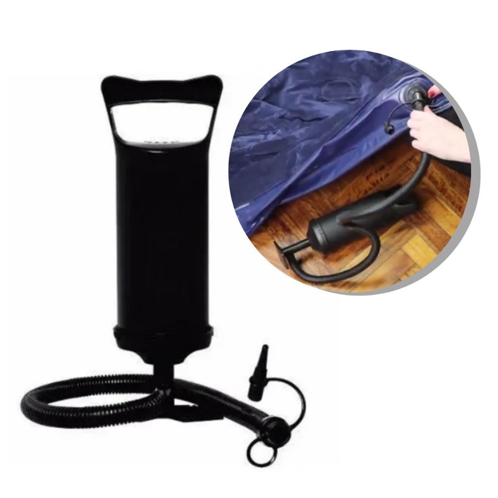Bomba Manual de Ar Para Encher Inflar Colchão Piscina Boia | Shopee Brasil