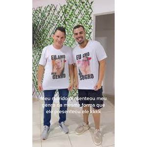 Camisa Personalizada Com Foto EU AMO MEU GENRO / EU AMO MINHA NORA / EU ...