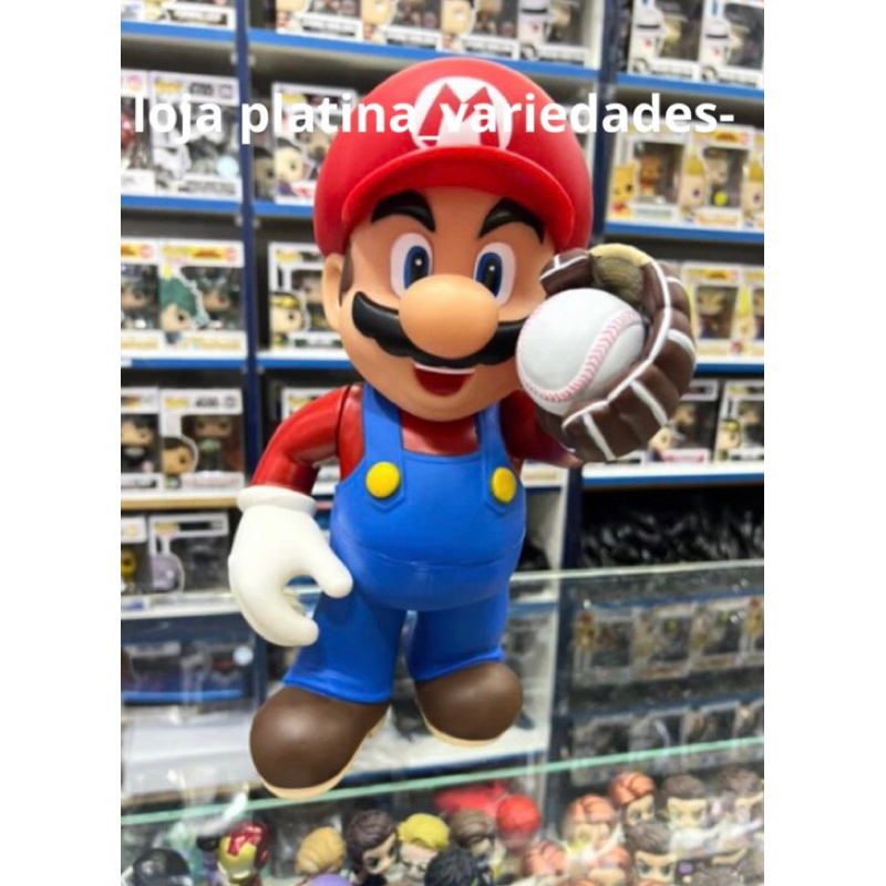 Boneco Super Mario Bros Baseball 30cm Edição Especial Beisebol ORIGINAL ...
