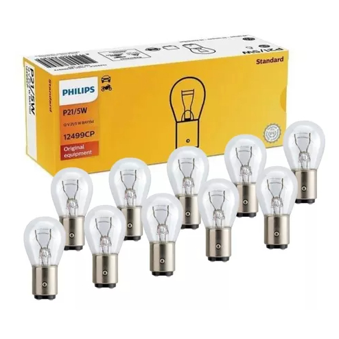 Kit 10 Lâmpadas Freio Lanterna Philips Original 12v P21/5w bay15d 2 ...