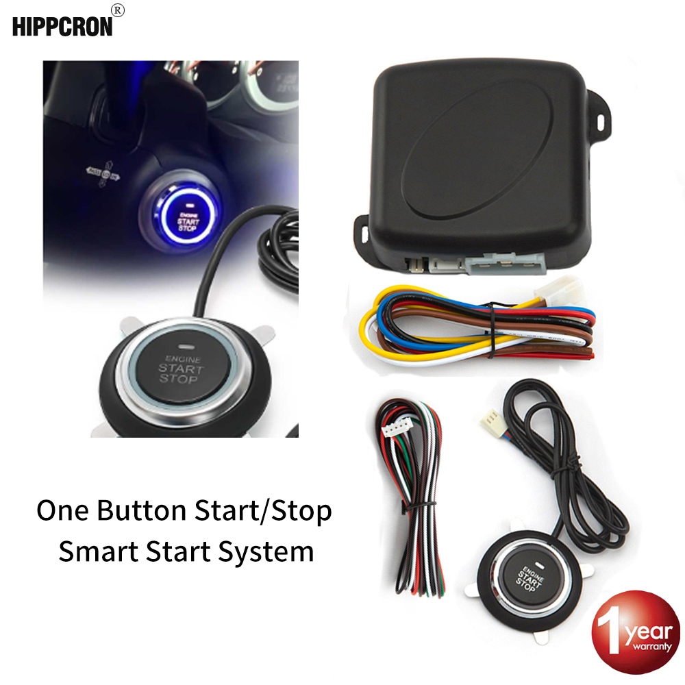 Alarme Automotivo Start Stop Botão Automática 12V Um Botão Arranque Kit ...