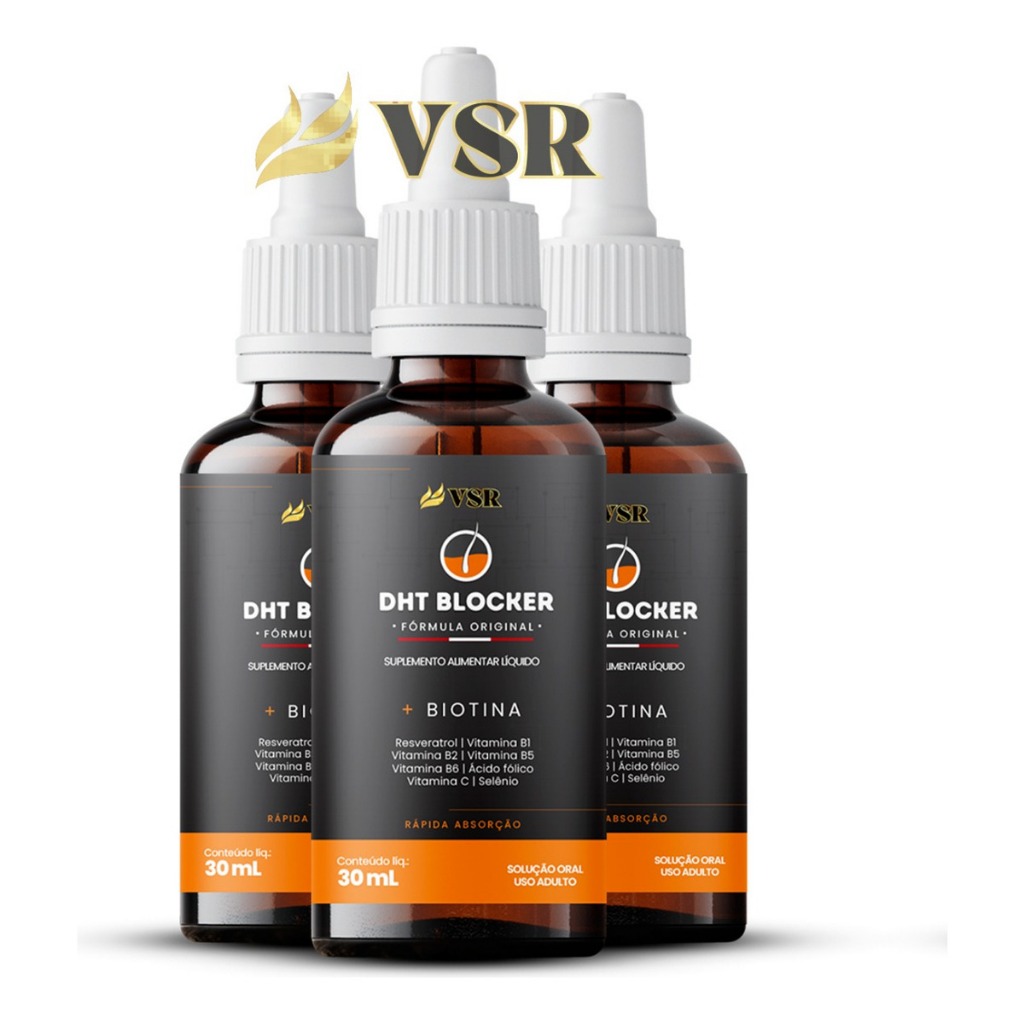 Kit 03 Dht Blocker 30ml Original - Suplemento Alimentar | Shopee Brasil