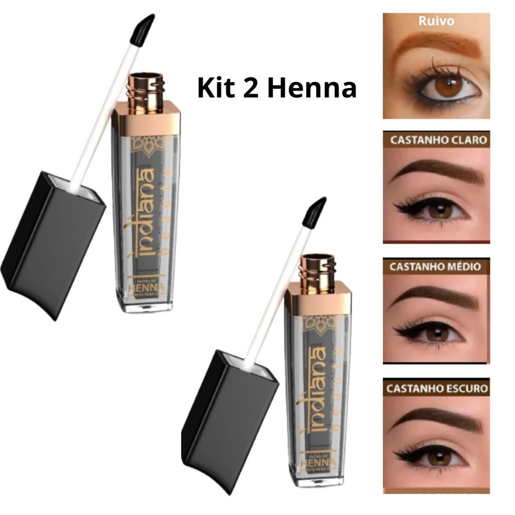 KIT com 2 cores de Henna pronta INDIANA BEAUTY - escolher no CHAT ...