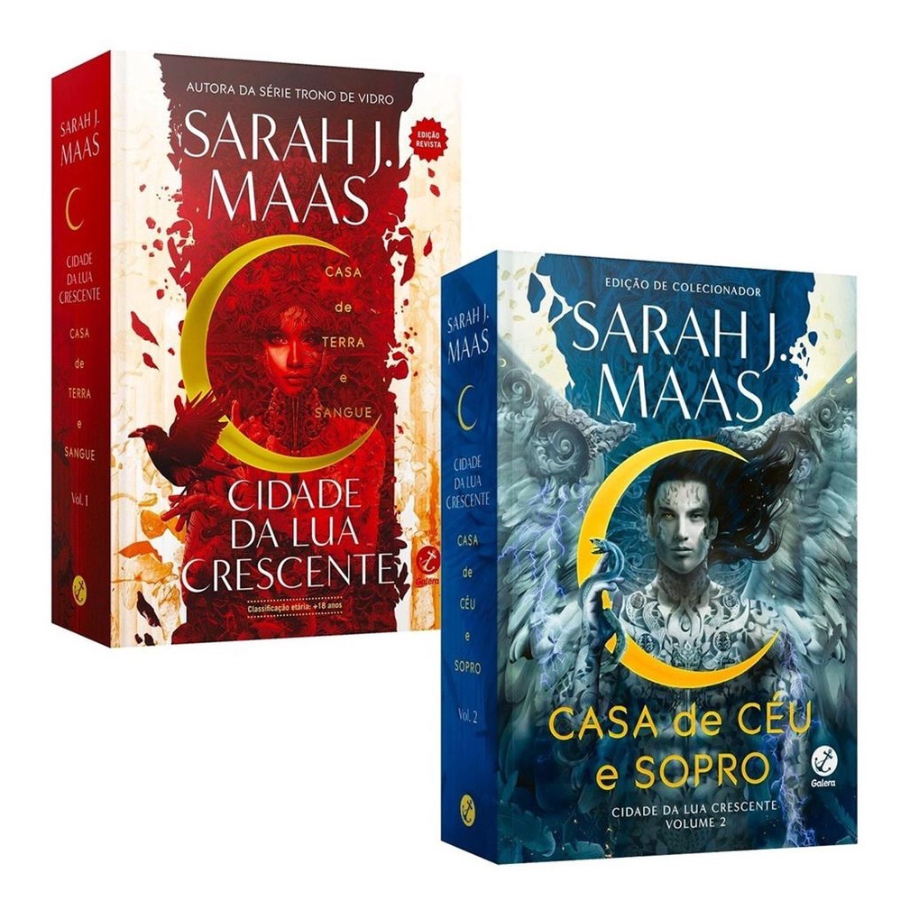 Kit 2 Livros - Casa de Terra e Sangue e Casa de Céu e Sopro (Vol 1 e 2. Cidade da Lua Crescente ...
