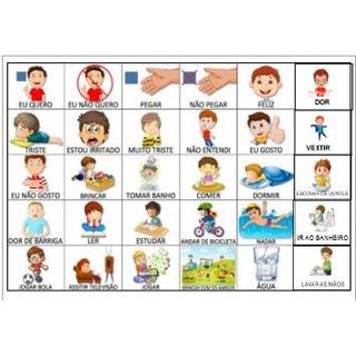 PEC TEA AUTISMO 30 PLAQUINHAS PARA CRIANÇAS NÃO VERBAIS | Shopee Brasil