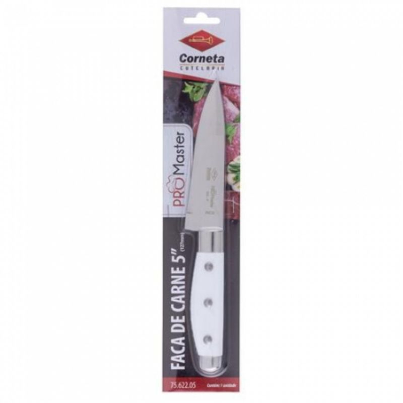 Faca de Carne Peixeira de Inox 6 Polegadas Cabo Plastico Branco ...