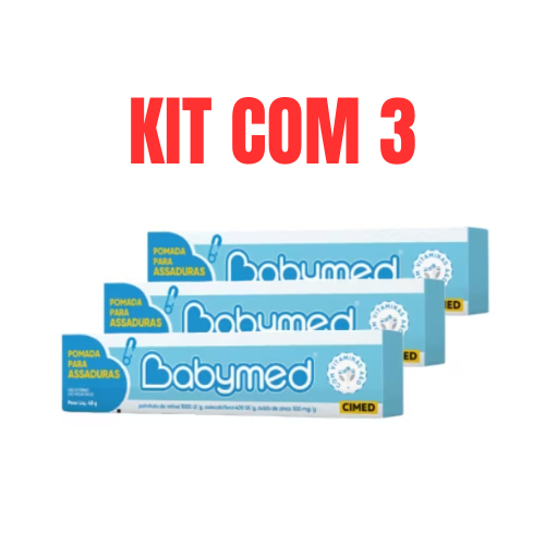 Kit 3 pomada babymed 45g cada trata e previne assaduras hidratante ...
