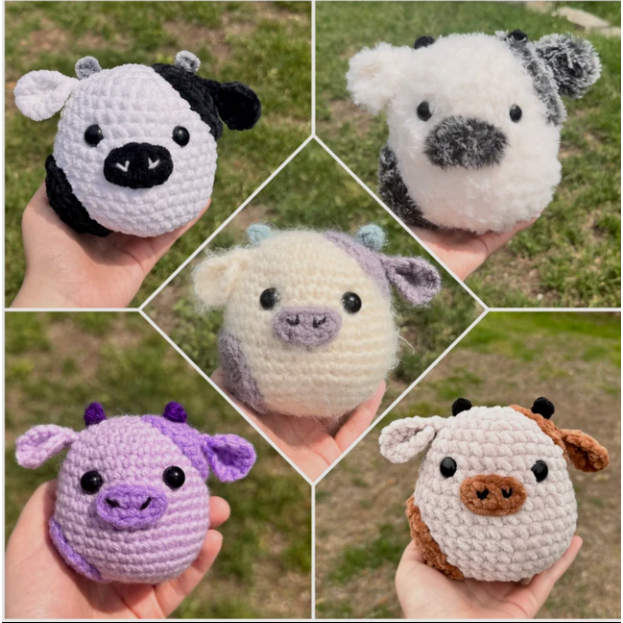 Mini Vaquinha - Amigurumi - Croche - Estilo Squishmallow | Shopee Brasil