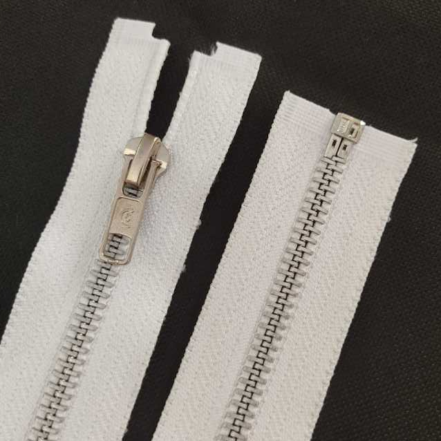 Zíper 50cm Metal #5 Destacável Separável Branco | Shopee Brasil