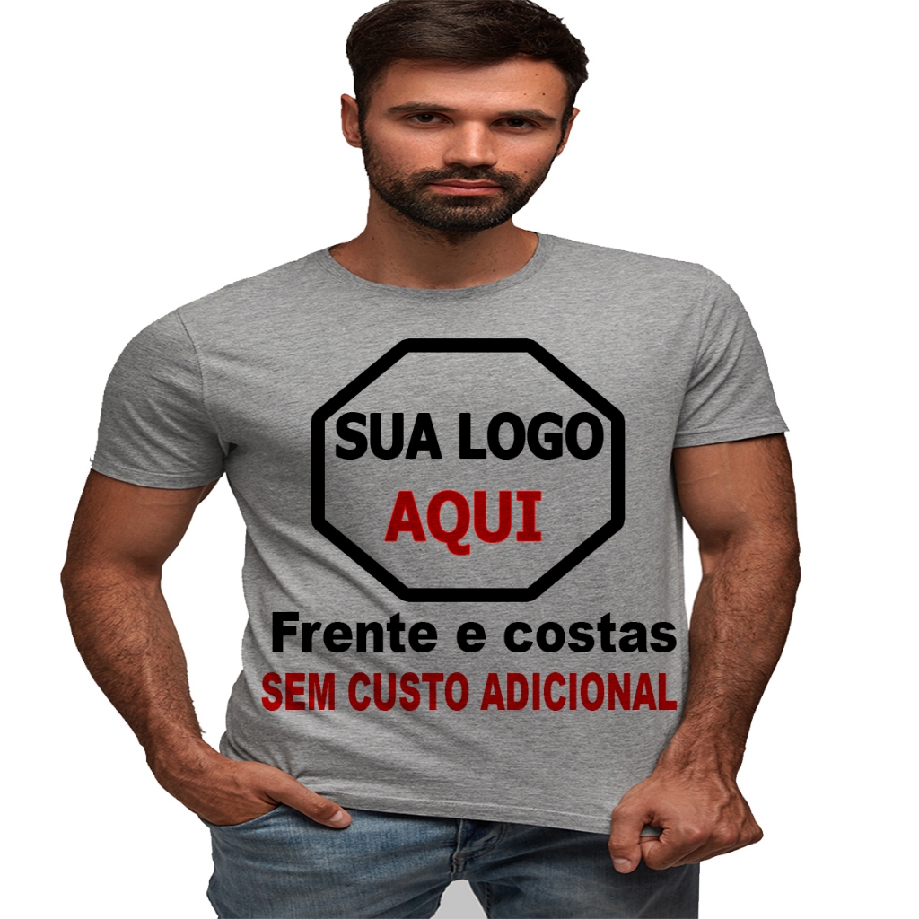 Camiseta Uniforme Personalizado com sua Logo, Estampa | Shopee Brasil
