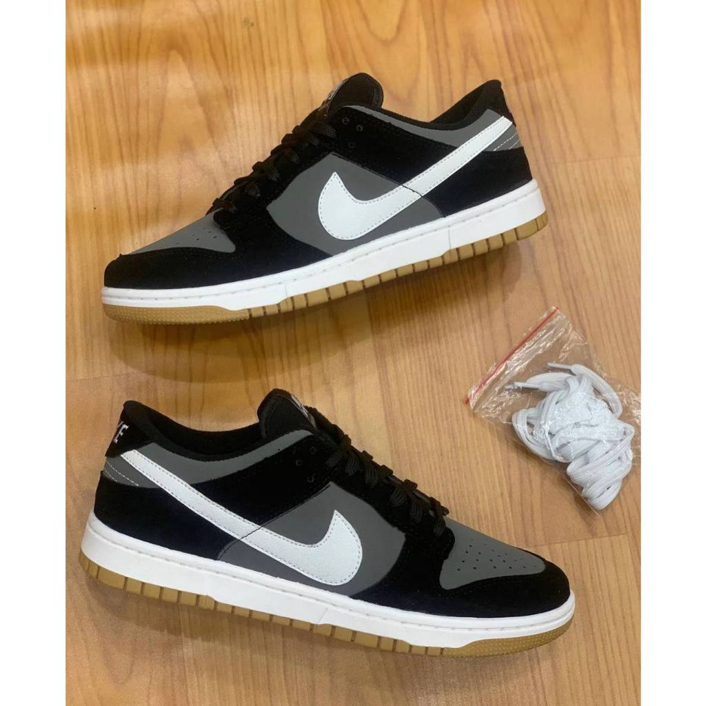 TENIS NIKE DUNK LOW PRETO CINZA E BRANCO UNISSEX ACOMPANHA 2 CADARÇO ...