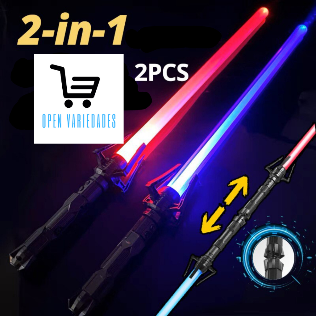 Kit 2 espadas Vermelha e Azul tipo Star Wars | Shopee Brasil