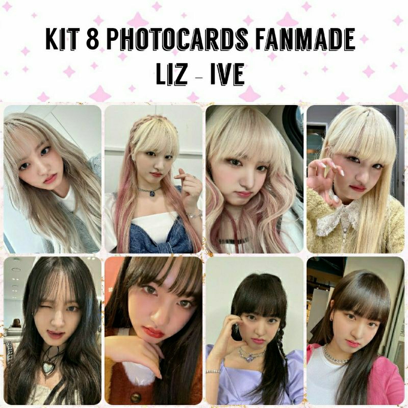 Kit 8 Photocards | Liz - Ive | Produto Fanmade | Shopee Brasil