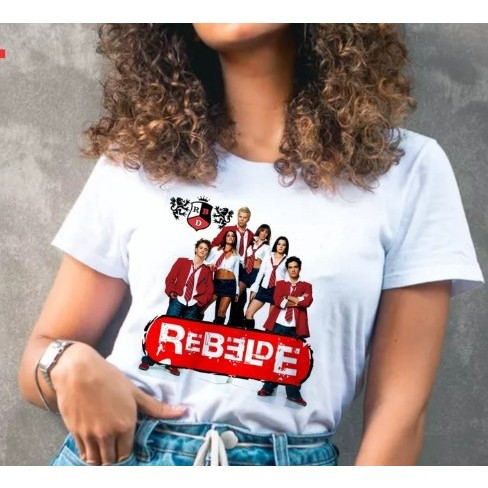 CAMISETA RBD FEMININA e MASCULINA REBELDE | Shopee Brasil