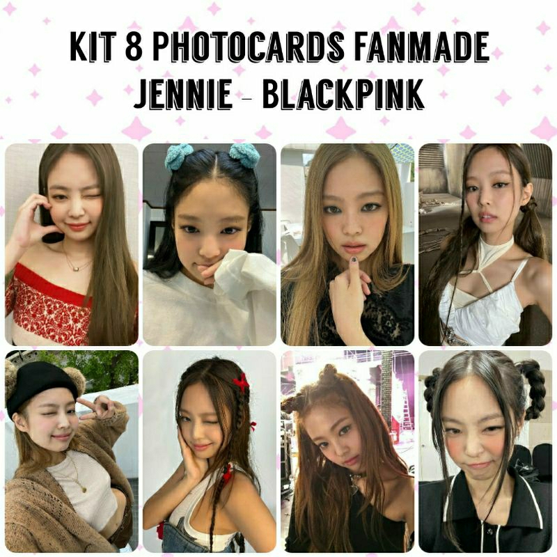 Kit 8 Photocards | Jennie - Blackpink | Produto Fanmade | Shopee Brasil