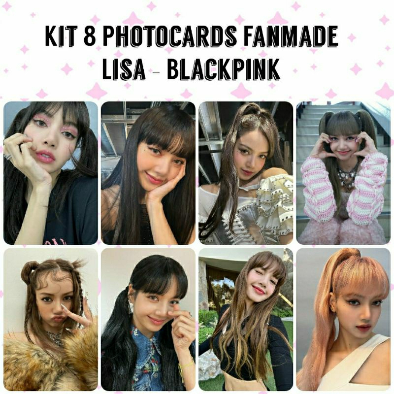 Kit 8 Photocards | Lisa - Blackpink | Produto Fanmade | Shopee Brasil