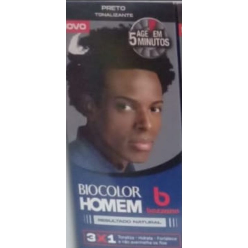 Tonalizante Biocolor Homem Bozzano Preto. | Shopee Brasil