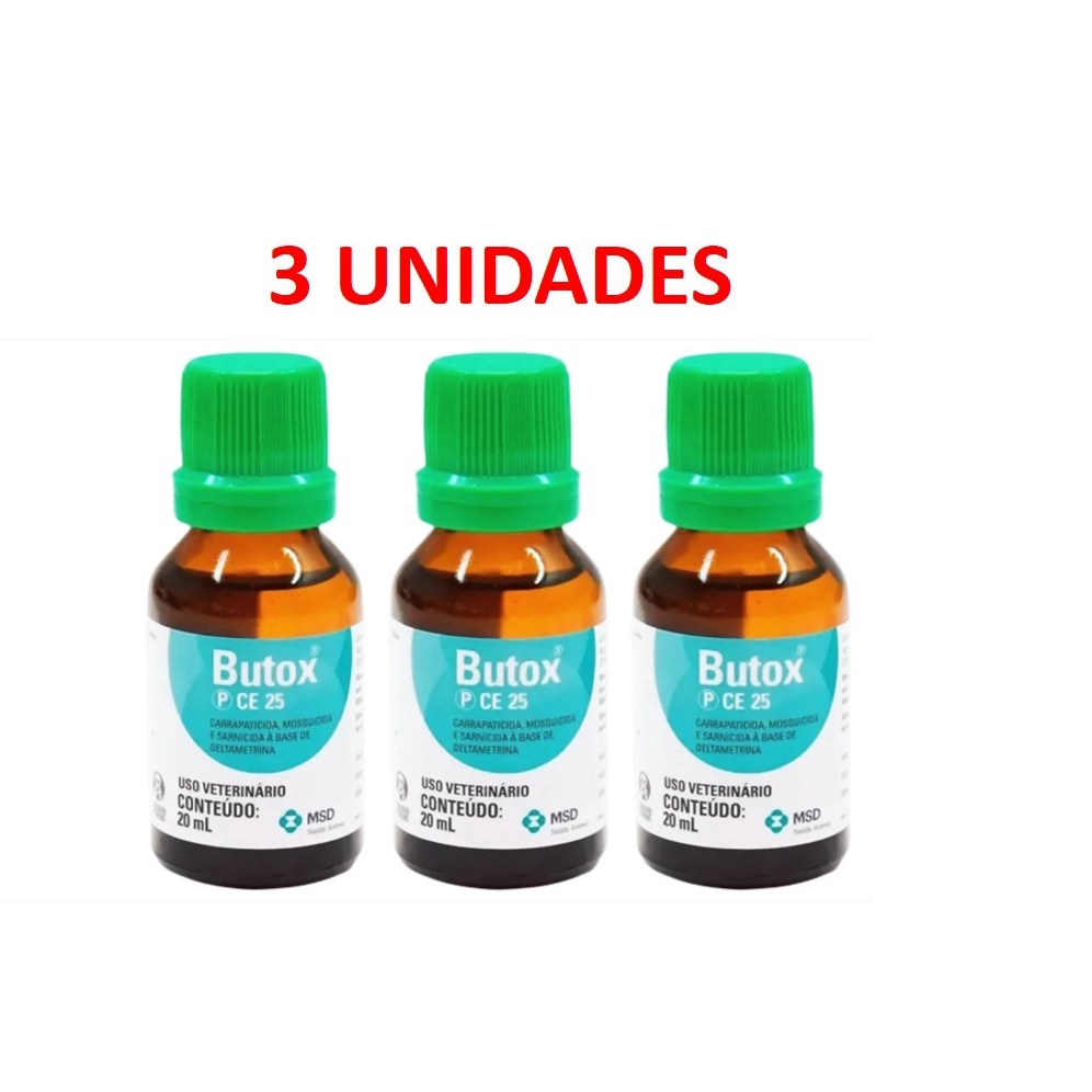 Butox MSD- Carrapaticida, mosquicida, sarnicida 20ml 3 unidades Envio ...