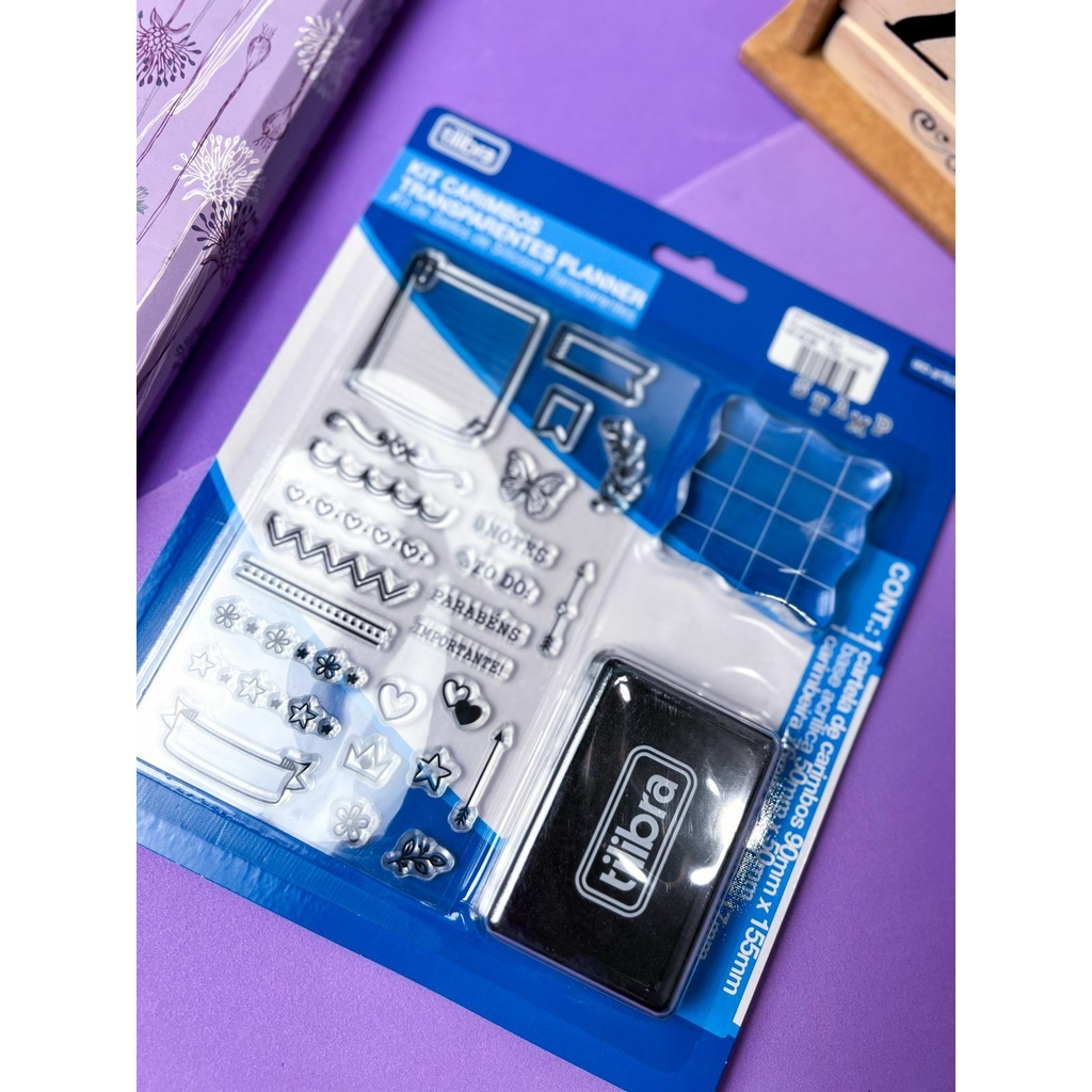 CARIMBO SILICONE TRANSPARENTE VOLTA AS AULAS AVISO NOTES PARABENS STAMP ...