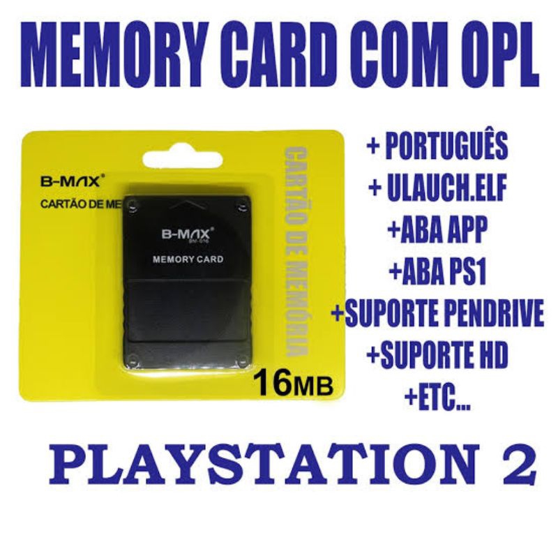 Memory card de 16mg já com sistema opl instalado em português pronto ...