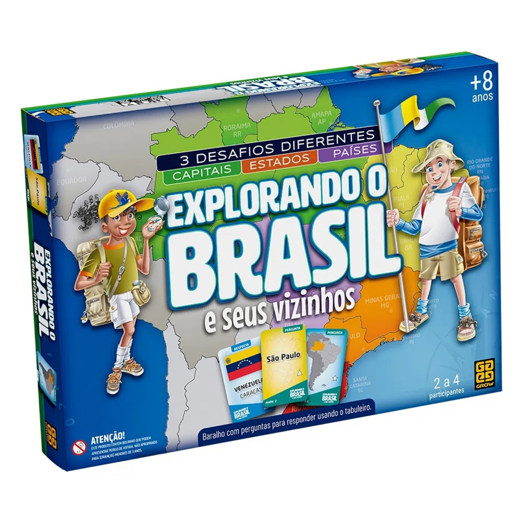 Jogo Explorando O Brasil Estados Capitais Bandeiras - Grow | Shopee Brasil