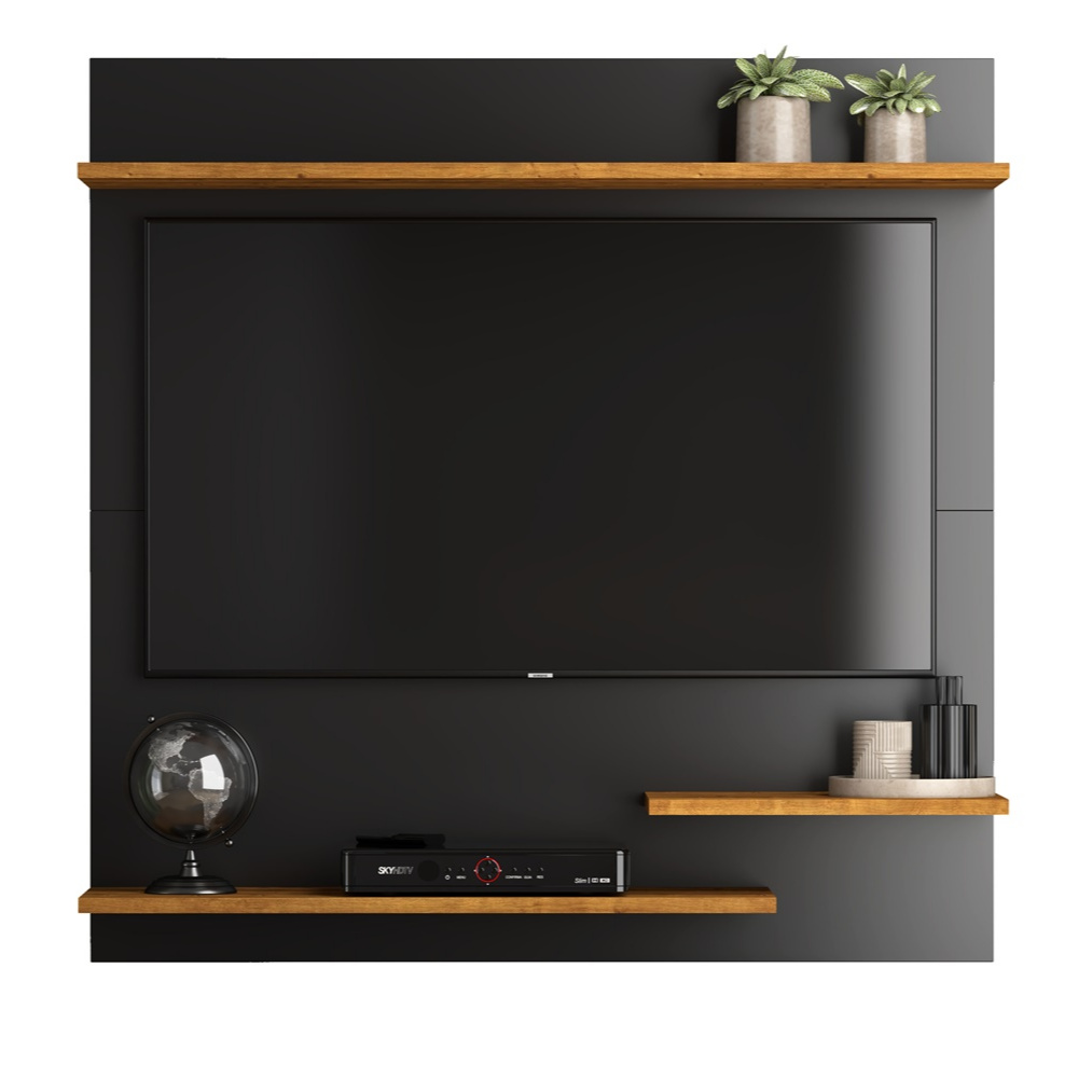 Painel para TV 32 Polegadas Sala Quarto com Prateleira Smart Madri ...