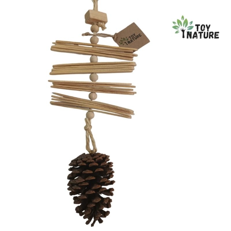 Brinquedo Calopsita Natural Pinha E Palito | Shopee Brasil