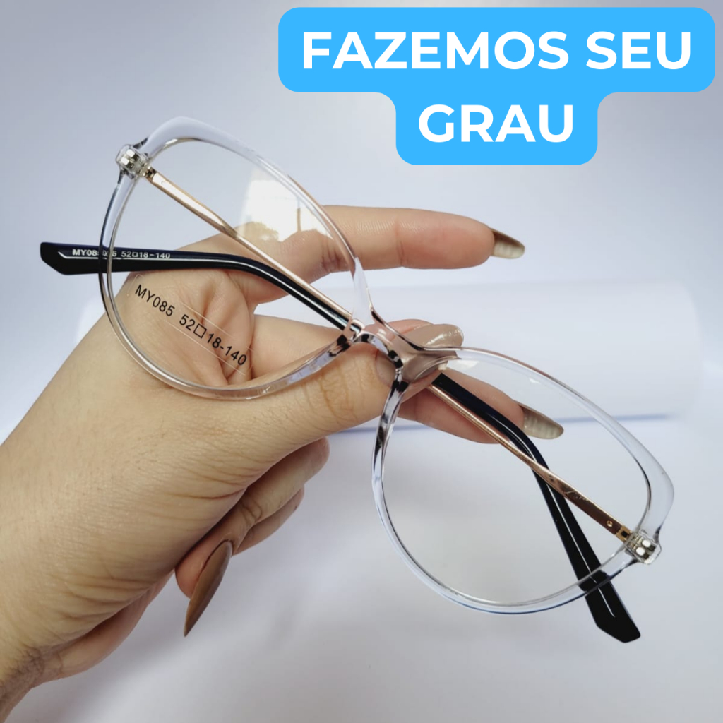 Óculos de GRAU feminino Estilosa estilo blogueira armação modelo CV112 ...