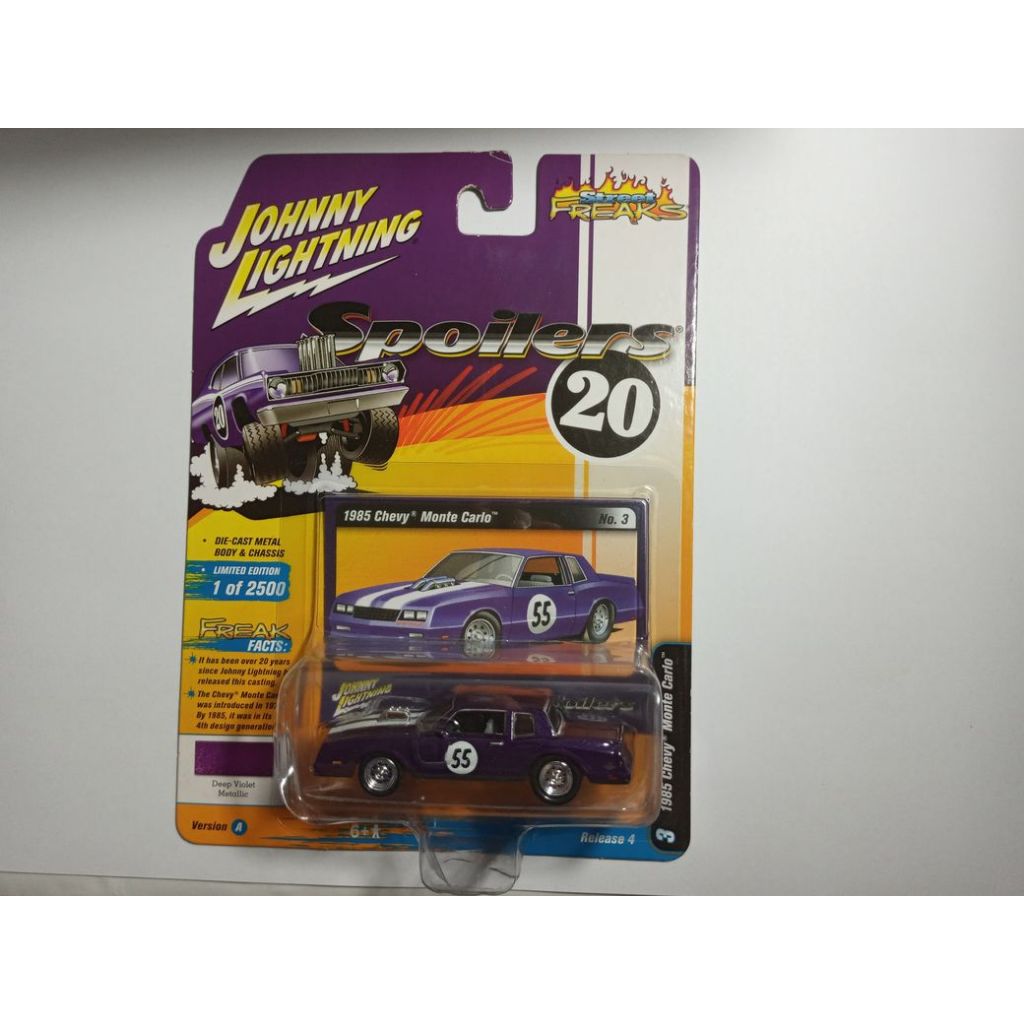 Carrinho Johnny Lightning Spoiler 1985 Chevy Monte Carlo | Shopee Brasil