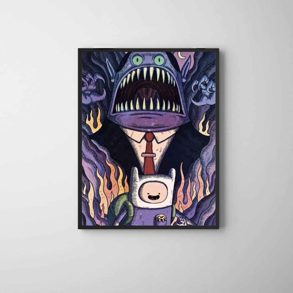 Placa decorativa - Hora de aventura - Finn e Jake - Cartoon Network ...