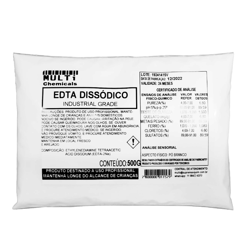 EDTA Dissodico - 500g | Shopee Brasil