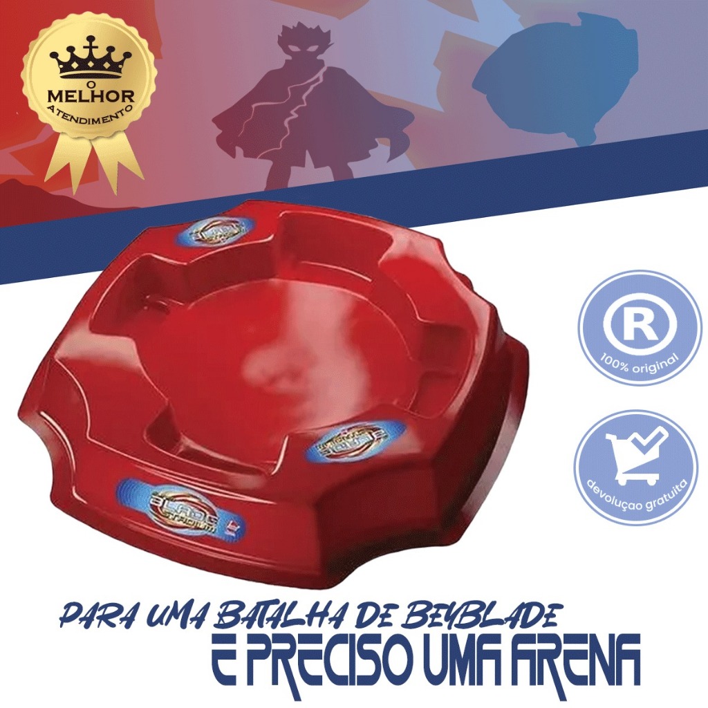 Brinquedo Arena de Beyblade Vermelha Blade Stadium Grande Lider ...