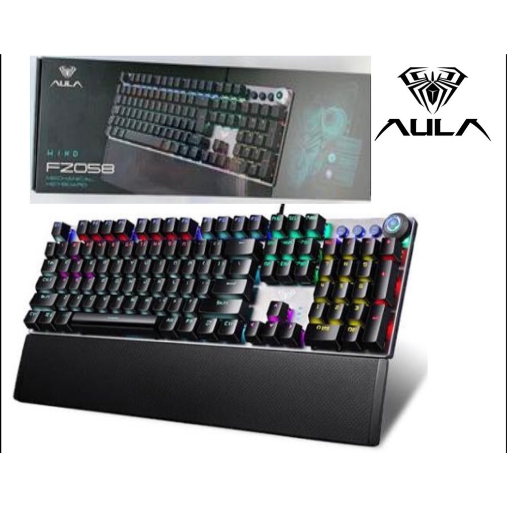 Teclado Gamer Mecânico Usb Metal Blacklight Rgb Aula F2058 | Shopee Brasil