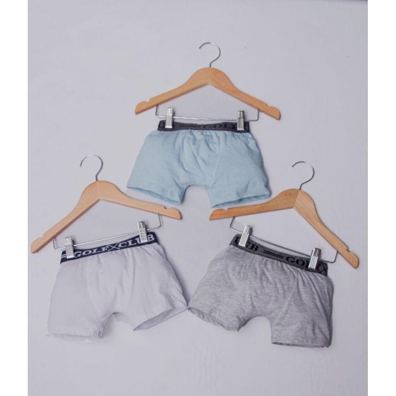 Cueca infantil boxer kit c/ 10 peças 100% Algodão cores variadas ...